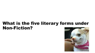 Types-of-Literature and the different examples | PPTX