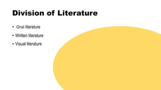 Types-of-Literature and the different examples | PPTX