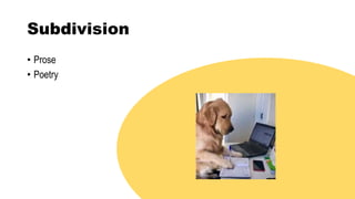 Types-of-Literature and the different examples | PPTX