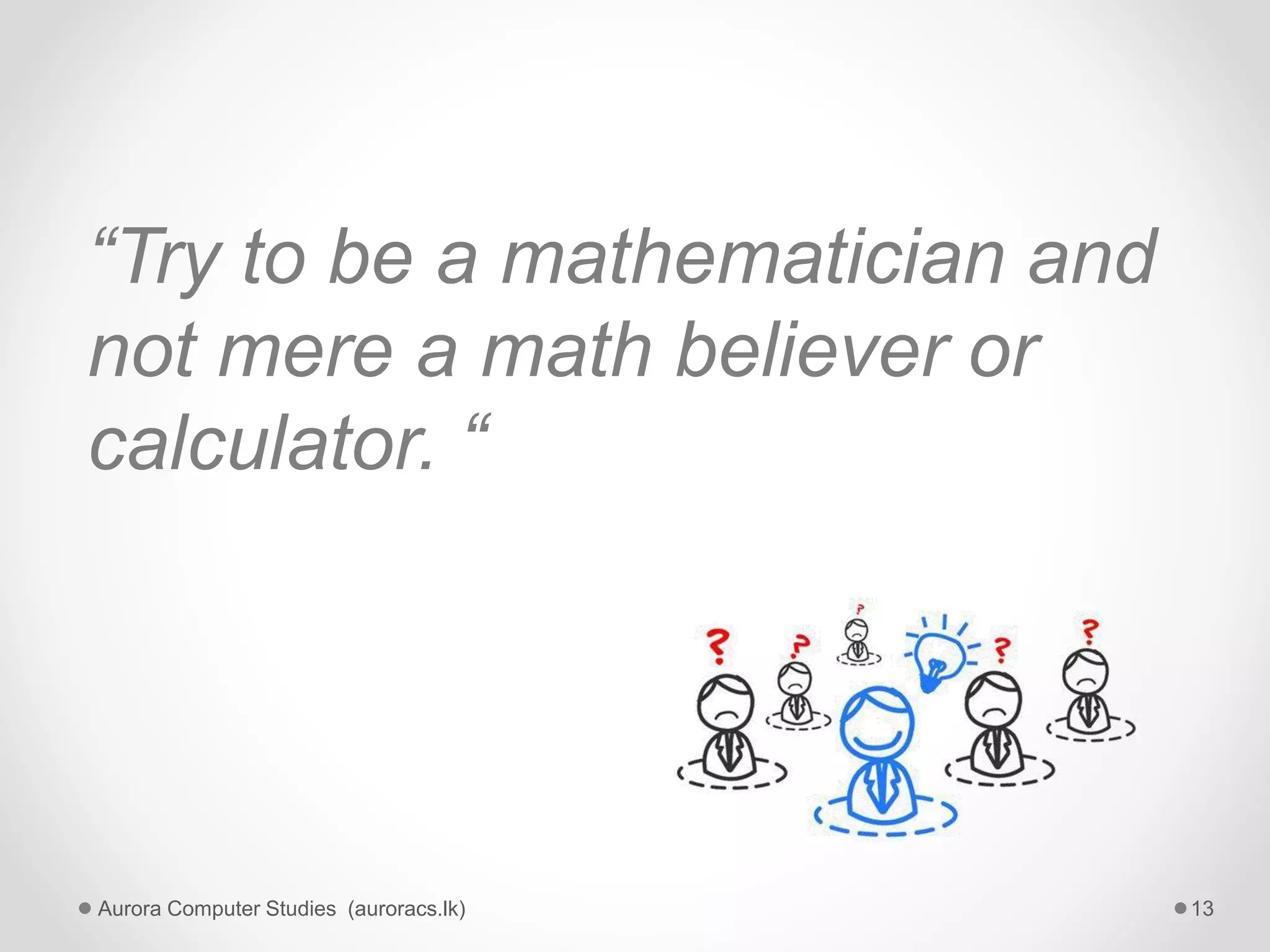 How people use maths | PPT