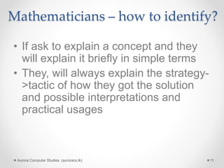 How people use maths | PPT