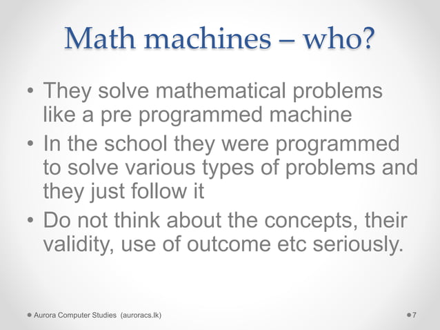 How people use maths | PPT