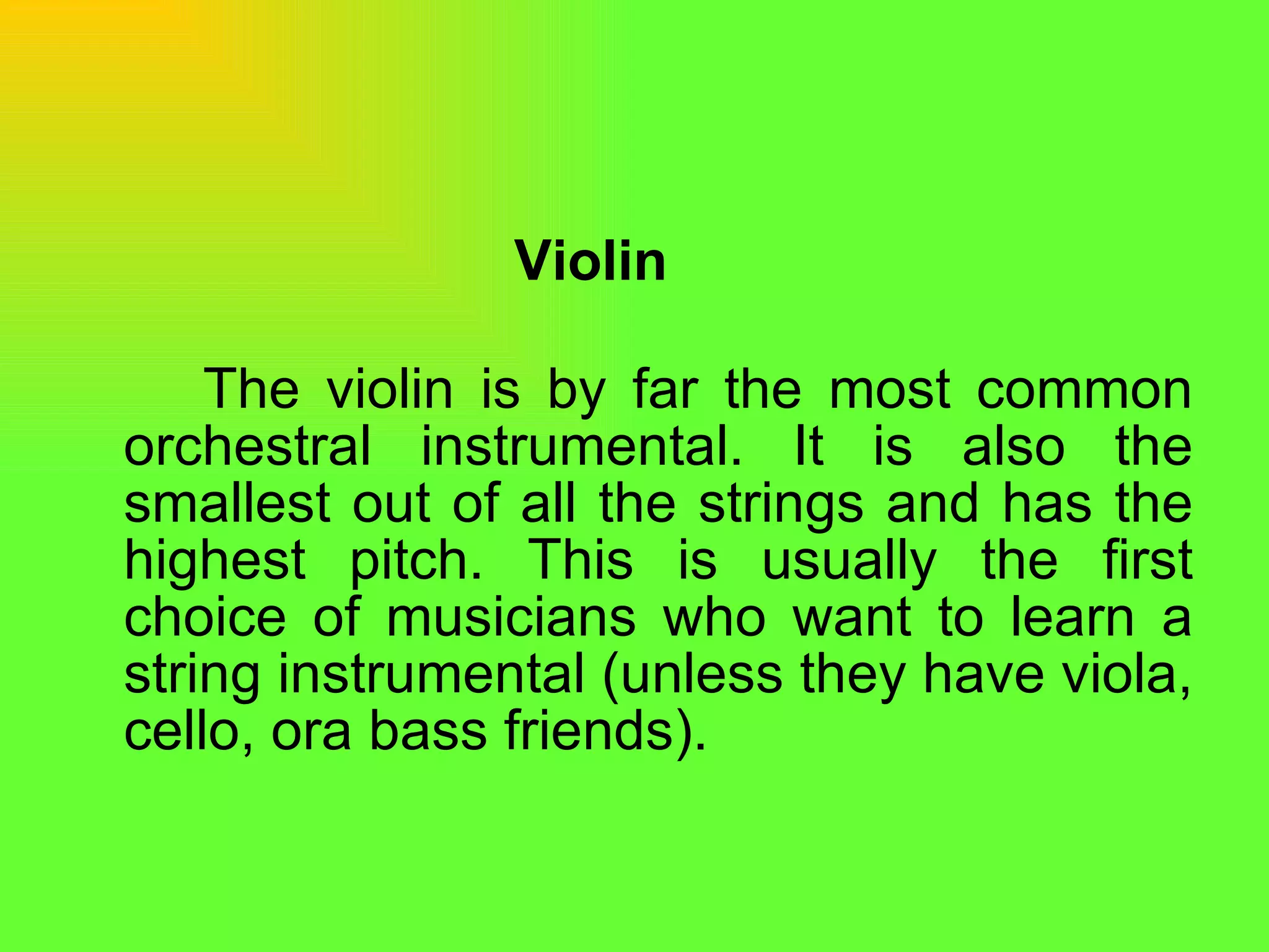 Types Of Musical Instruments | PPT
