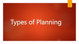 types-of-planning-new.pptx | Business Administration | Business