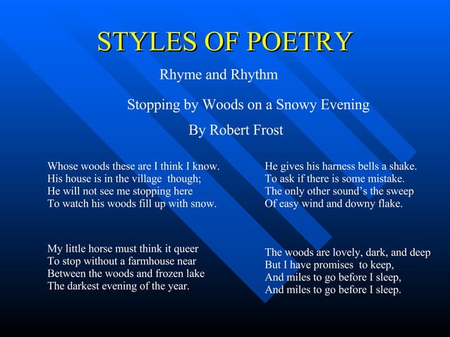 Types of Poetry | PPT