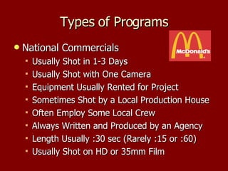 Film and Video Projects and Program Development | PPT | Video ...