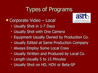 Film and Video Projects and Program Development | PPT | Video ...