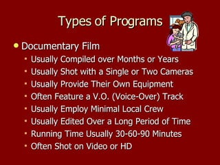 Film and Video Projects and Program Development | PPT | Video ...