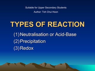 Types Of Reaction 1 | PPT