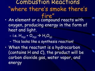 Types of reactions | PPT