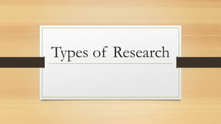 10 different types Types-of-Research in education | PPTX