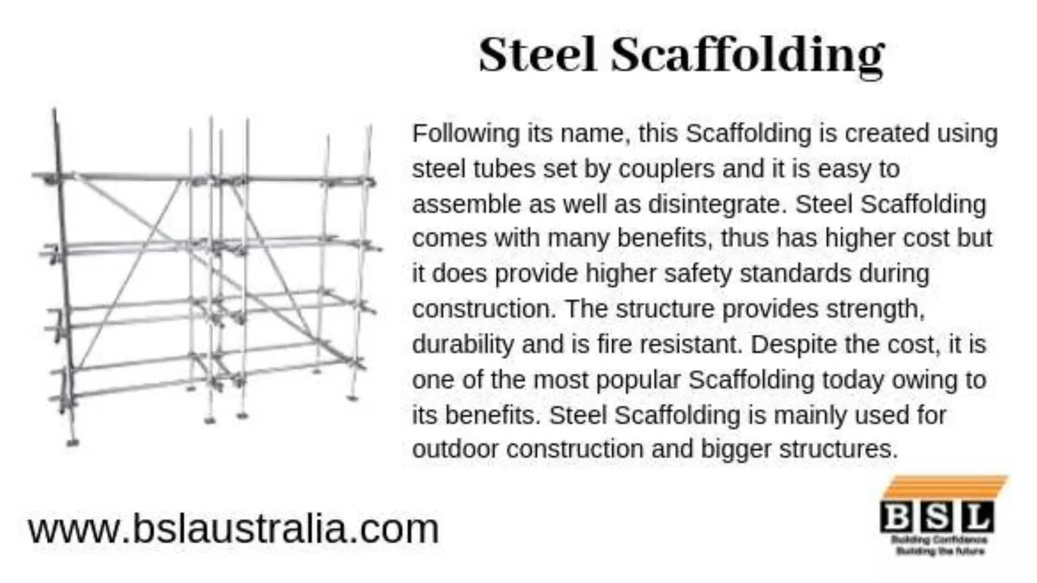 Types of Scaffolding - BSL Australia - Australia Scaffolding | PPTX