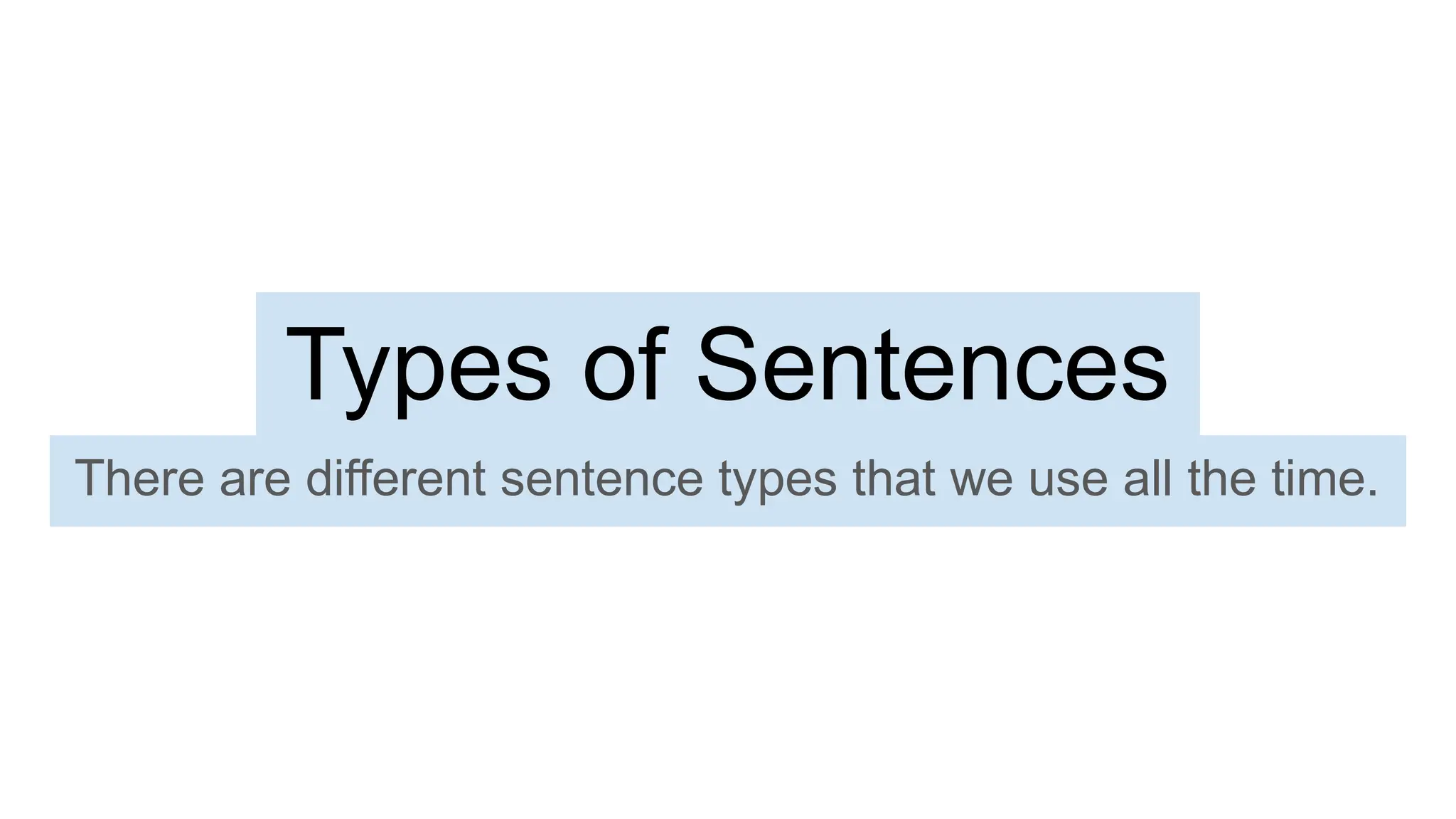 different sentence types questions statements | PPT