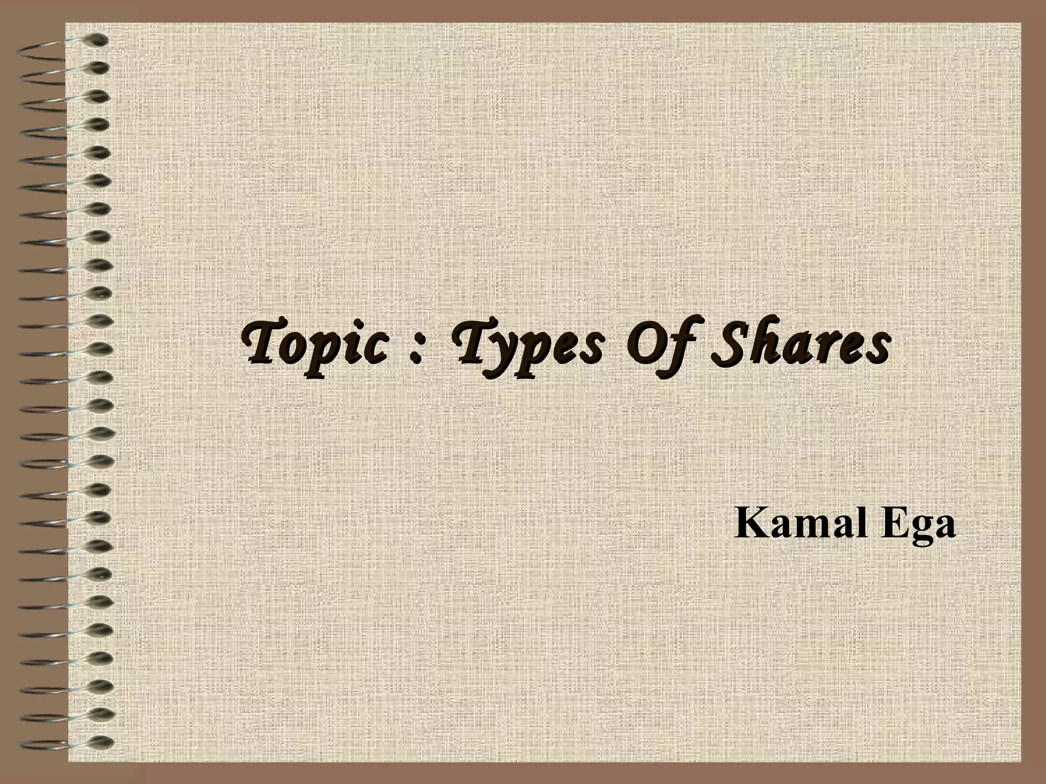 Types of-shares | PPT