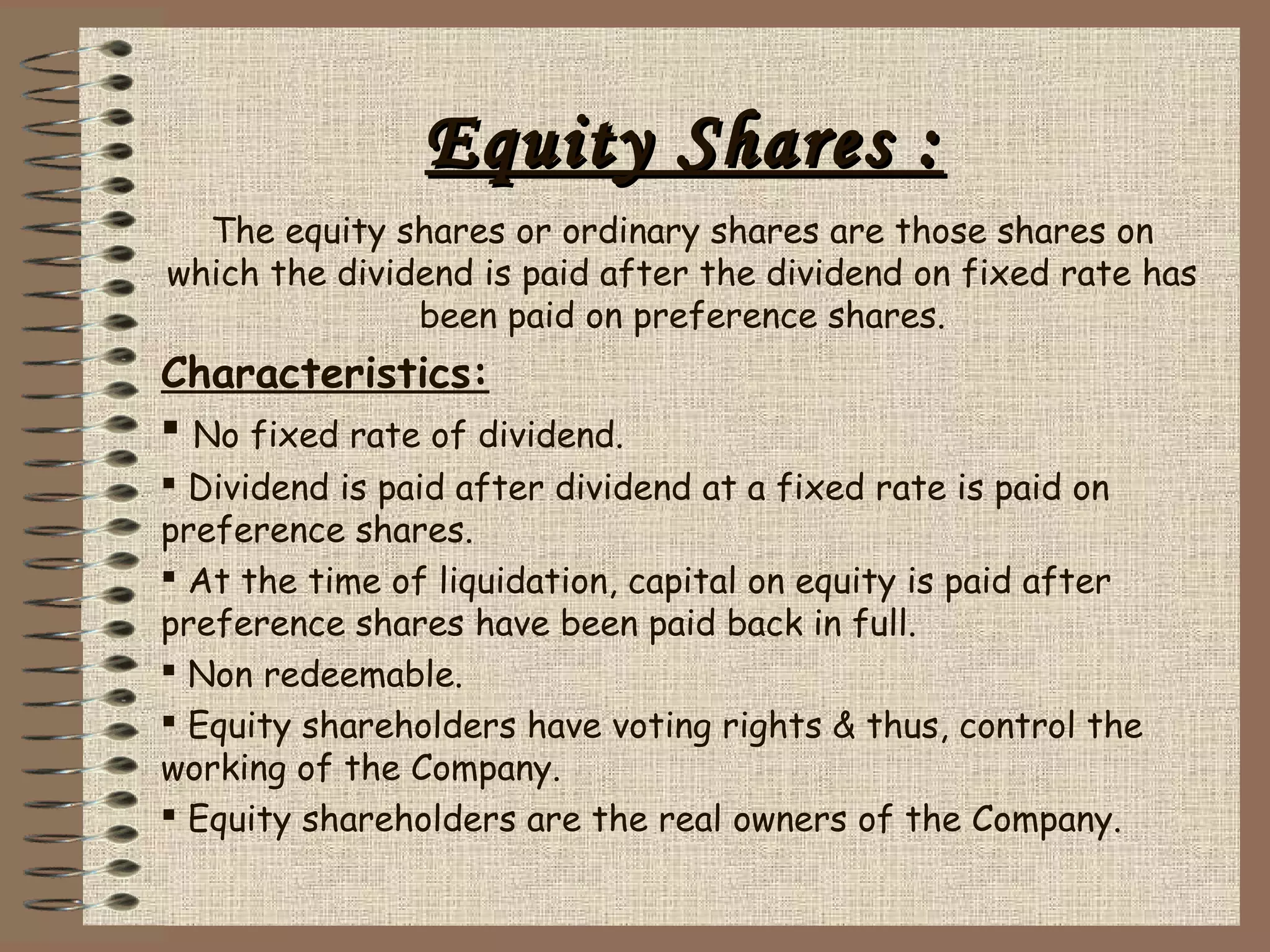 Types of-shares | PPT