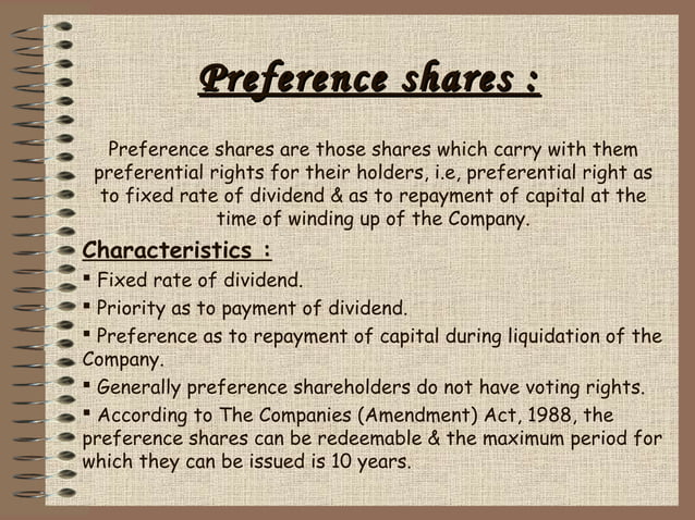 Types of-shares | PPT | Stocks and Bonds | Personal Investing