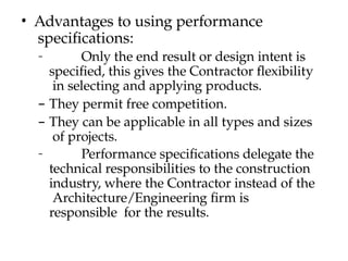 Types-of-specification b. architecture . | PPT