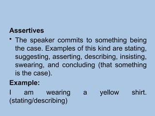 Types-of-Speech-Act Quarter 1 Oral Communication | PPTX