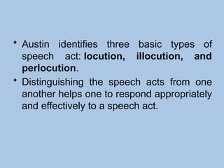 Types-of-Speech-Act Quarter 1 Oral Communication | PPTX