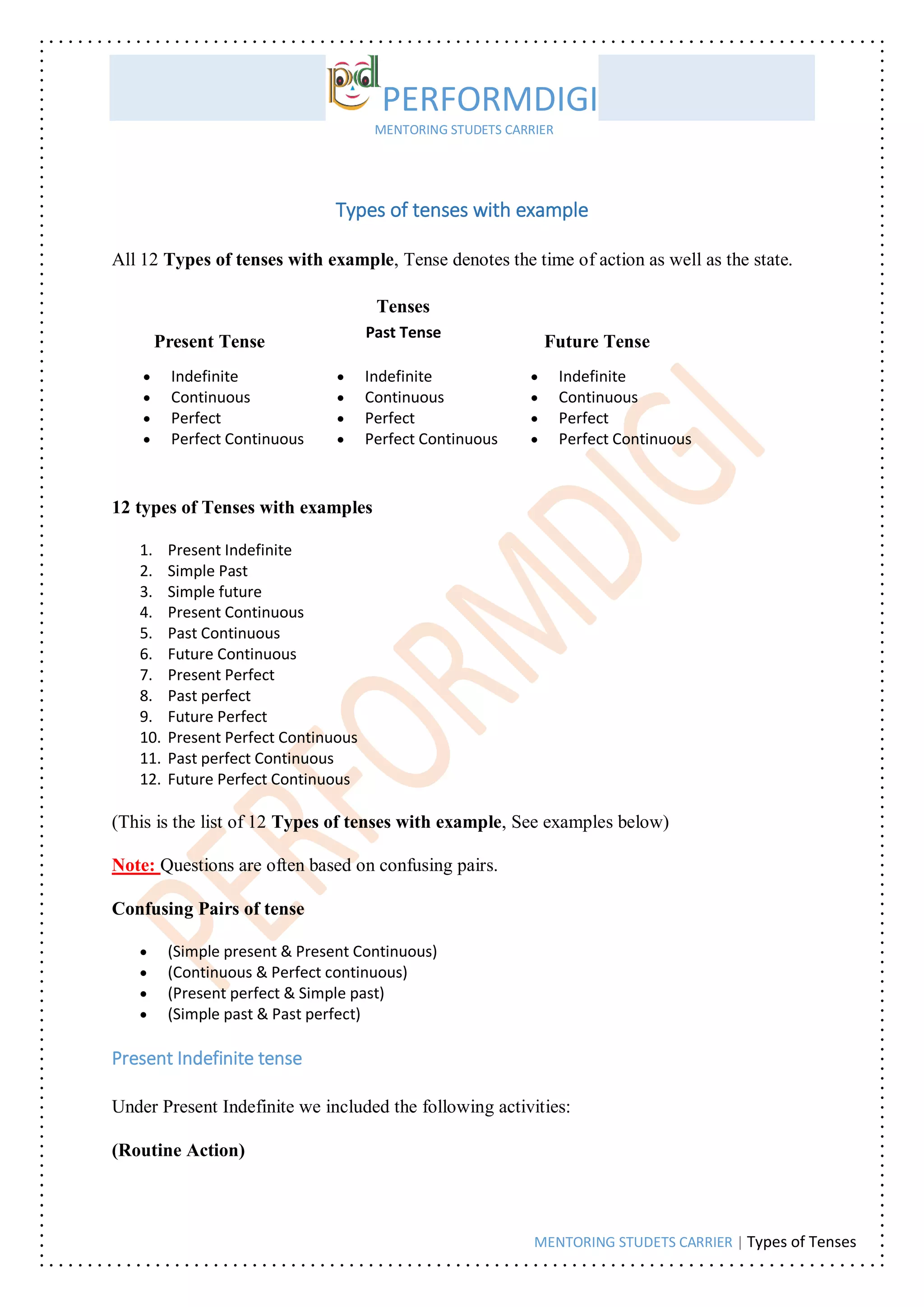 Types of-tenses | PDF