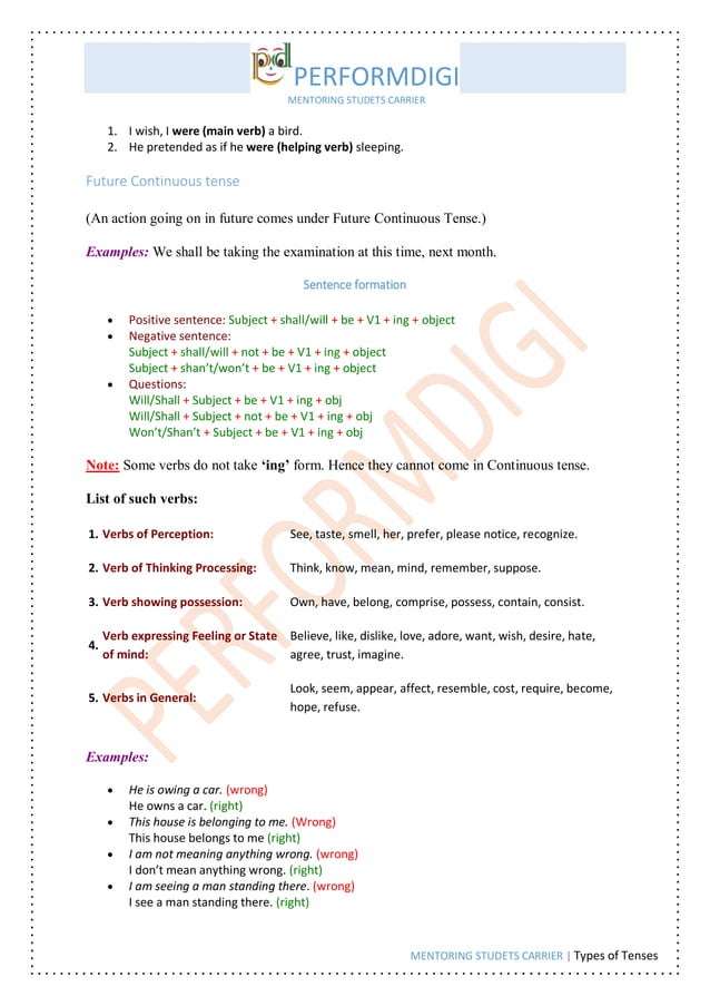 Types of-tenses | PDF