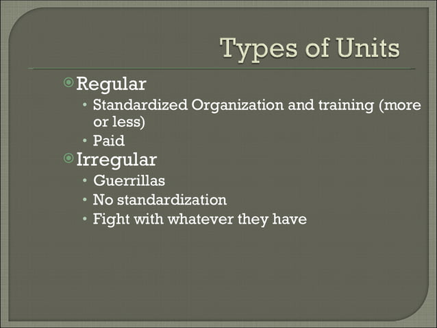 Types Of Modern Military Units | PPT