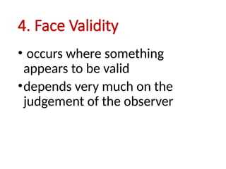 Types-of-Validity, Professional Education | PPTX