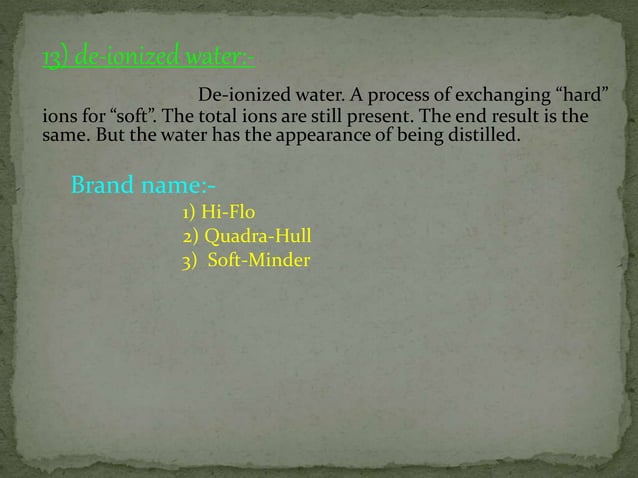 Types 0f water | PPTX | Chemistry | Science