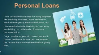 Loan and types of loans available in india.pptx