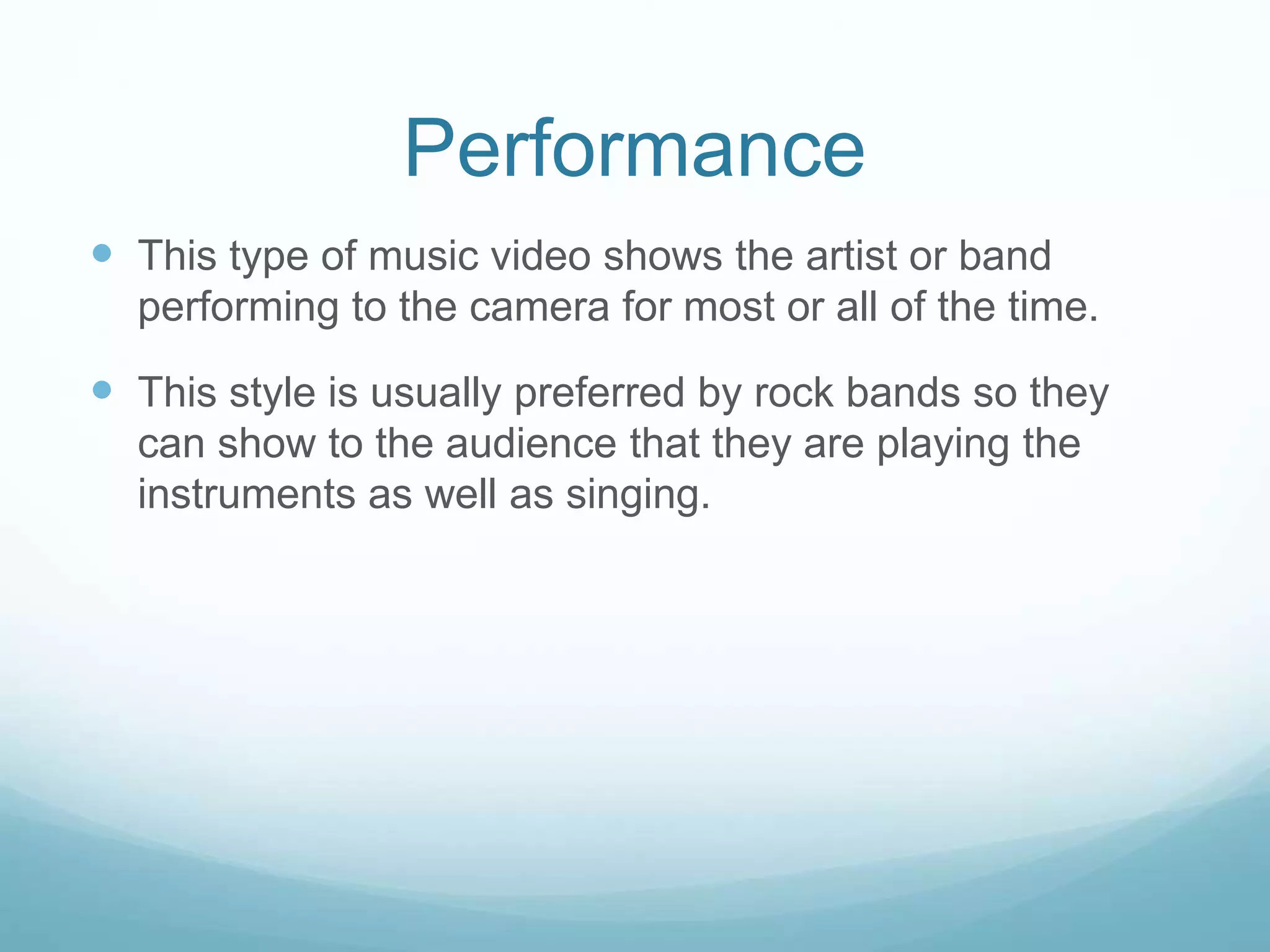 Types of Music Videos | PPTX