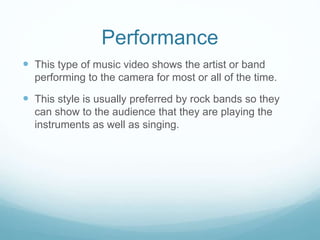 Types of Music Videos | PPTX