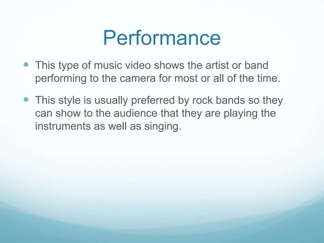 Types of Music Videos | PPTX