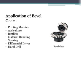 Types and application of gears | PPTX