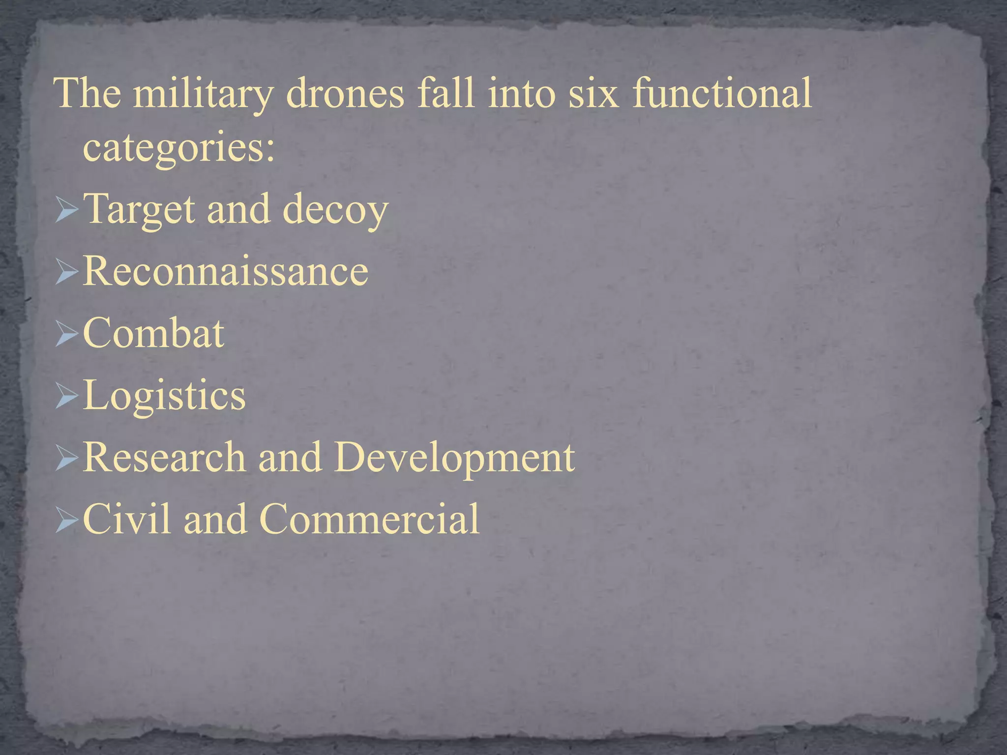 3. Types and applications of drones | PPTX