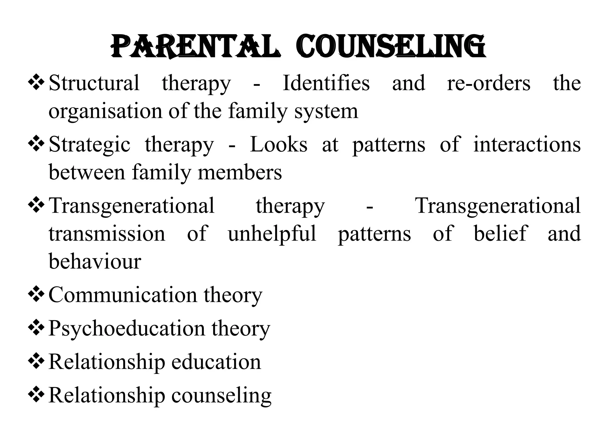 Types and areas of counseling multicultural counseling | PDF