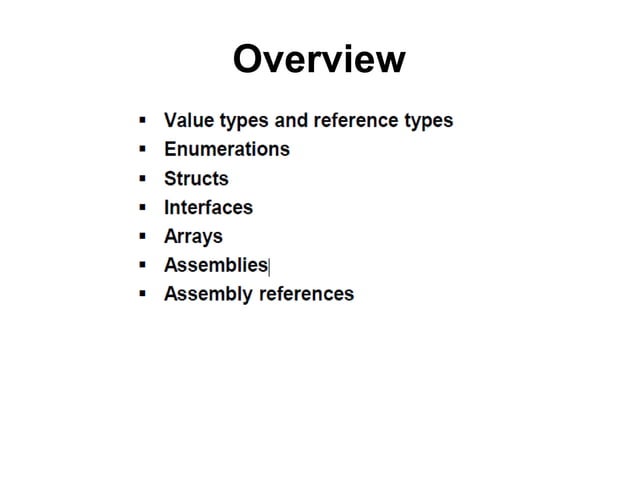 Types And Assemblies | PPTX | Programming Languages | Computing