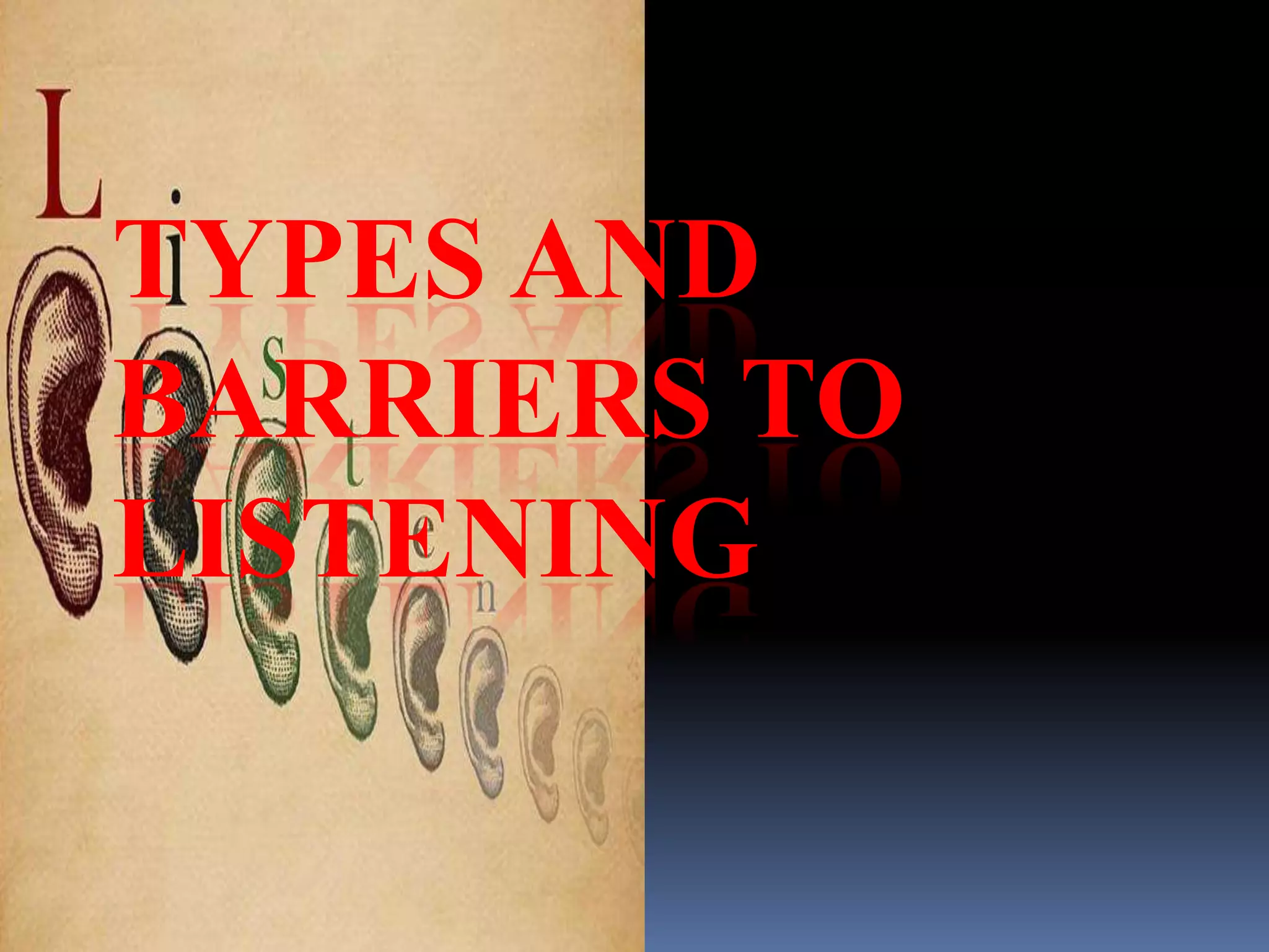 Types and barriers to listening | PPTX