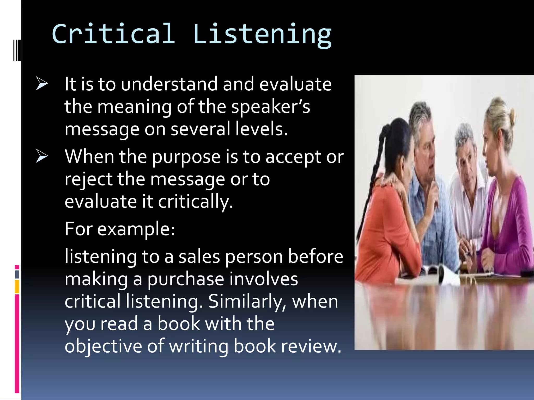 Types and barriers to listening | PPTX