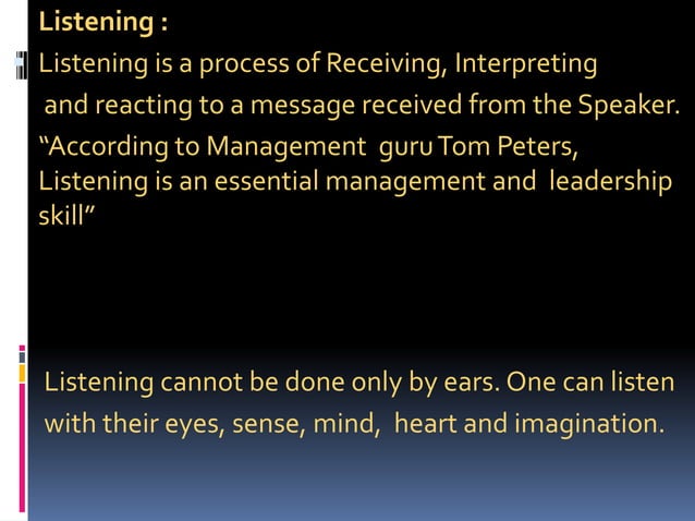Types and barriers to listening | PPTX