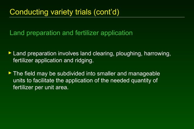 Types and Characteristics of Field Trials | PPT