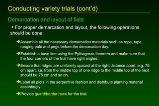 Types and Characteristics of Field Trials | PPT