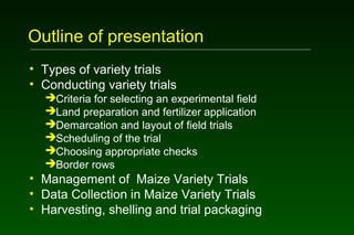 Types and Characteristics of Field Trials | PPT