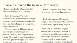 Types and characteristics of magma | PPTX