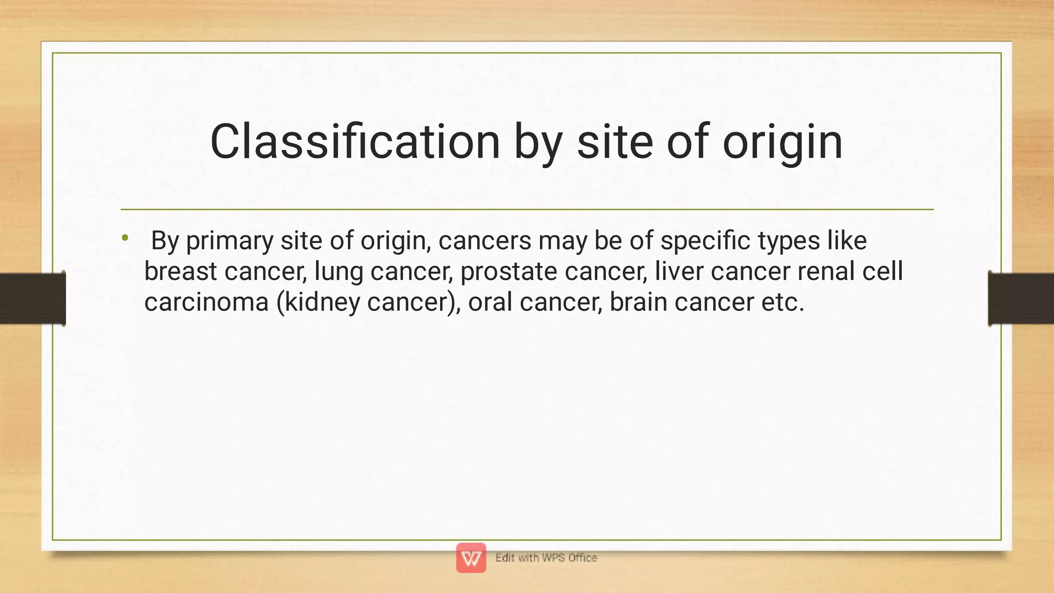 Types and classification of cancer | PDF