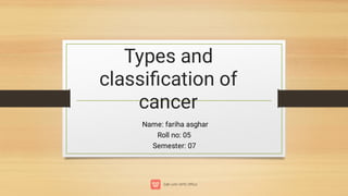 Types and classification of cancer | PDF