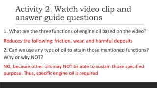 Types and classifications of engine oil (cot 1) | PPTX