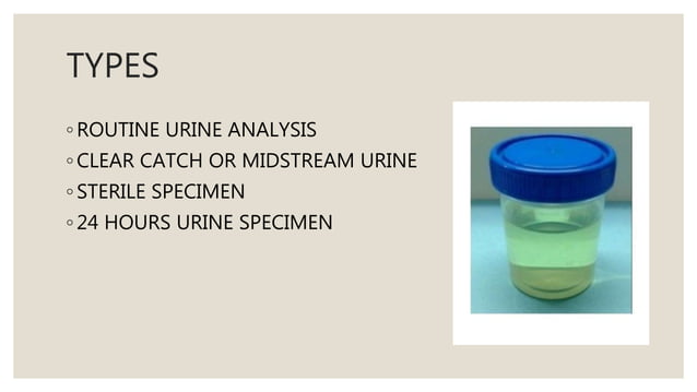 TYPES AND COLLECTION OF URINE SPECIMEN.pptx