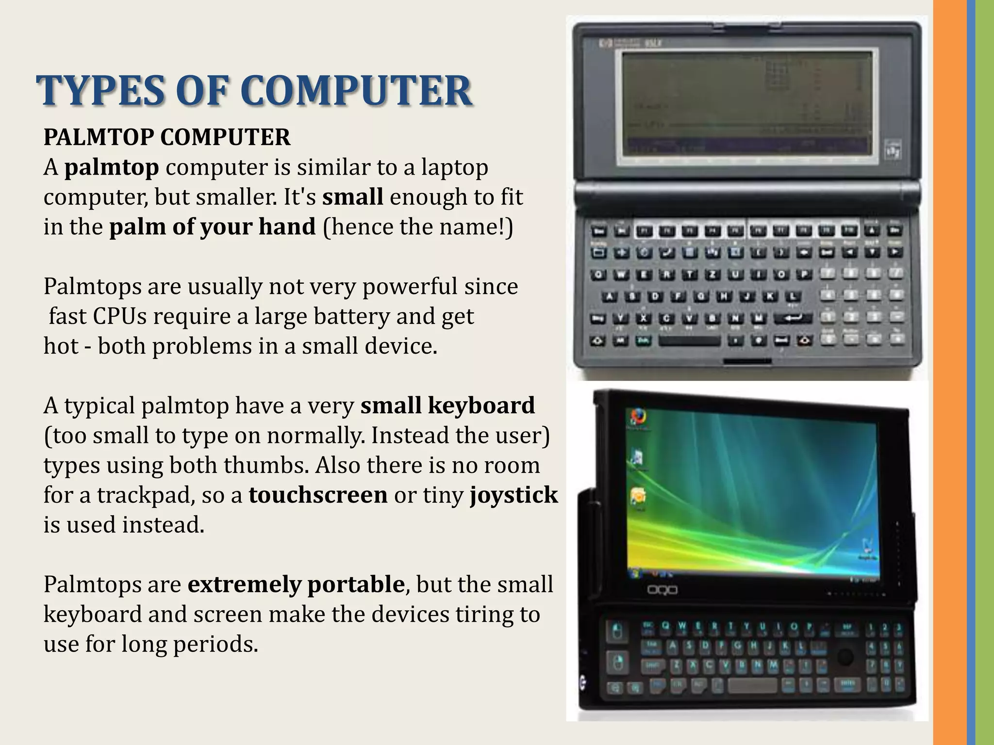 Types and components of computers | PPSX