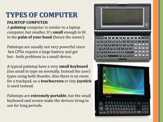 Types and components of computers | PPSX