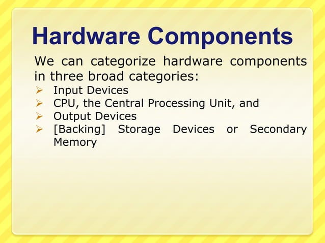 Types and components of computer system